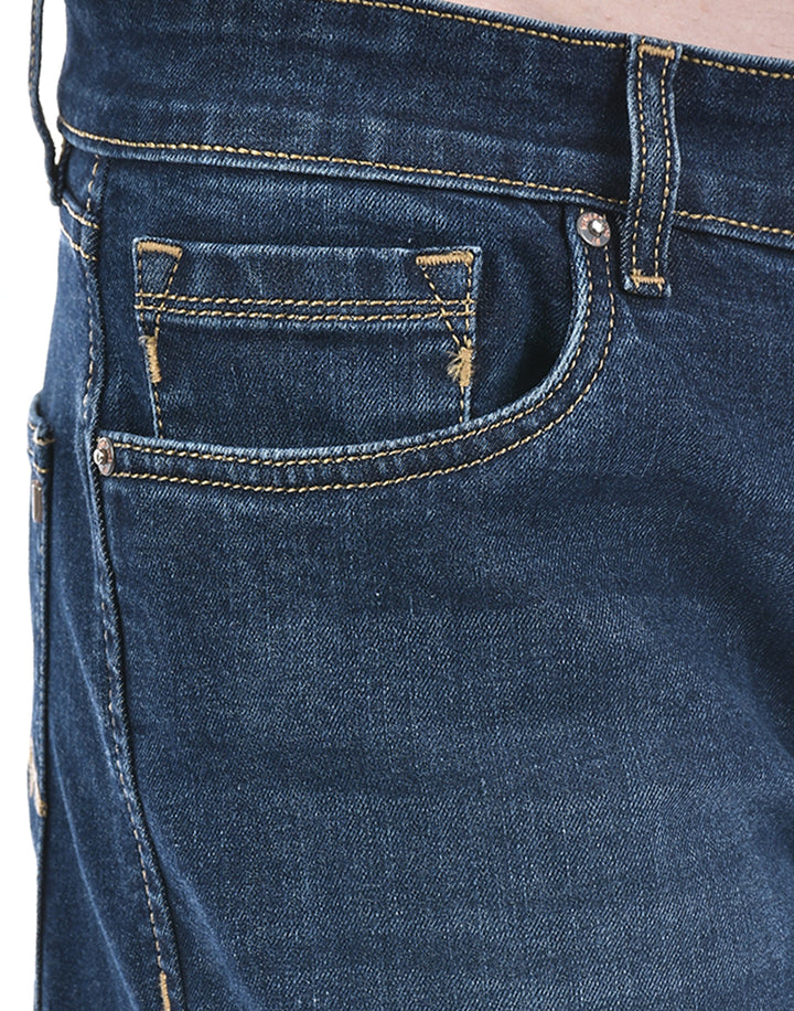 Buy Men's Sustainable Straight Fit Mid Blue Mild Wash Jeans Online ...