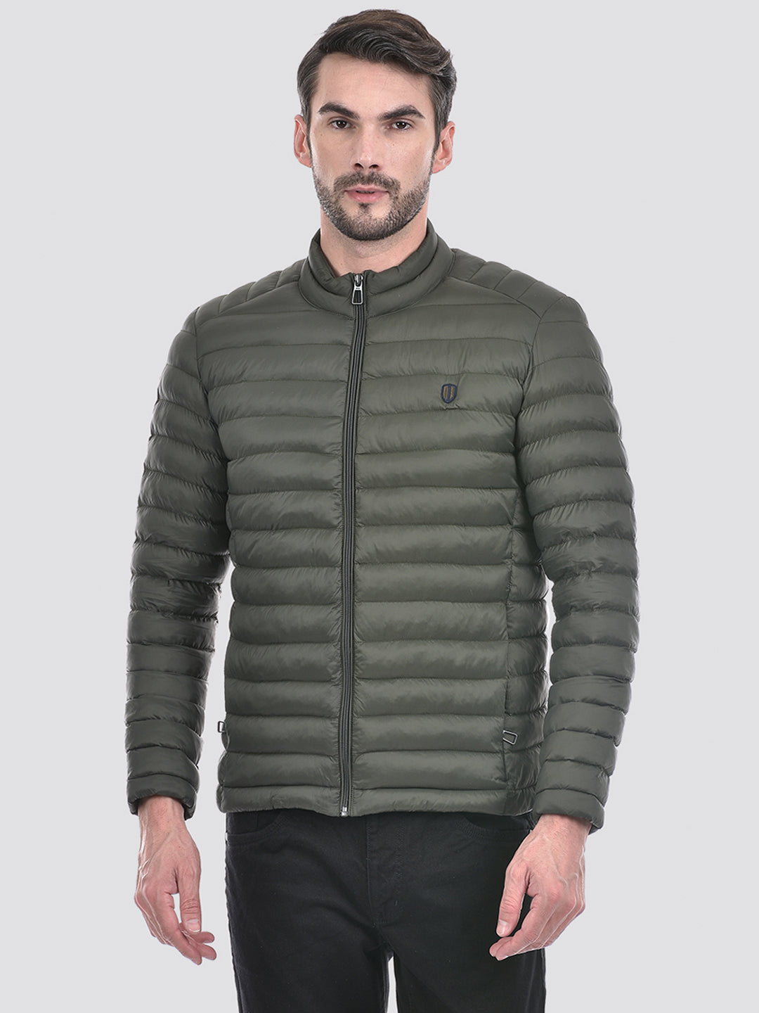 Buy Men's Solid Green Ultra Light Regular Fit Jacket Online | Numero Uno