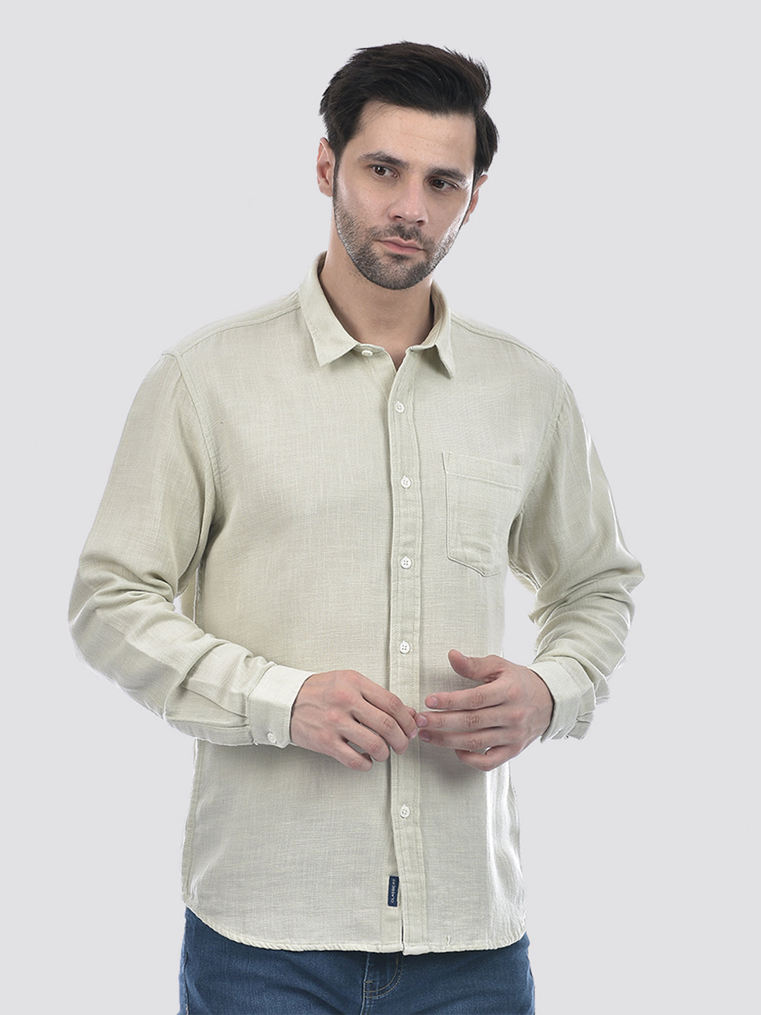 Buy Men's Solid Pista Regular Fit Shirt Online | Numero Uno